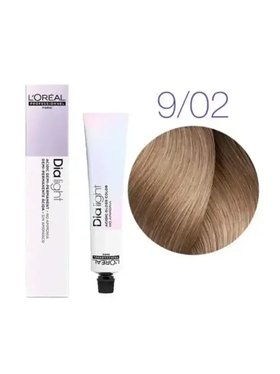 Краска для волос L'Oreal Professionnel DIA Light Acidic Gloss Color No Ammonia, без аммиака на основе кислого рН, 9.02