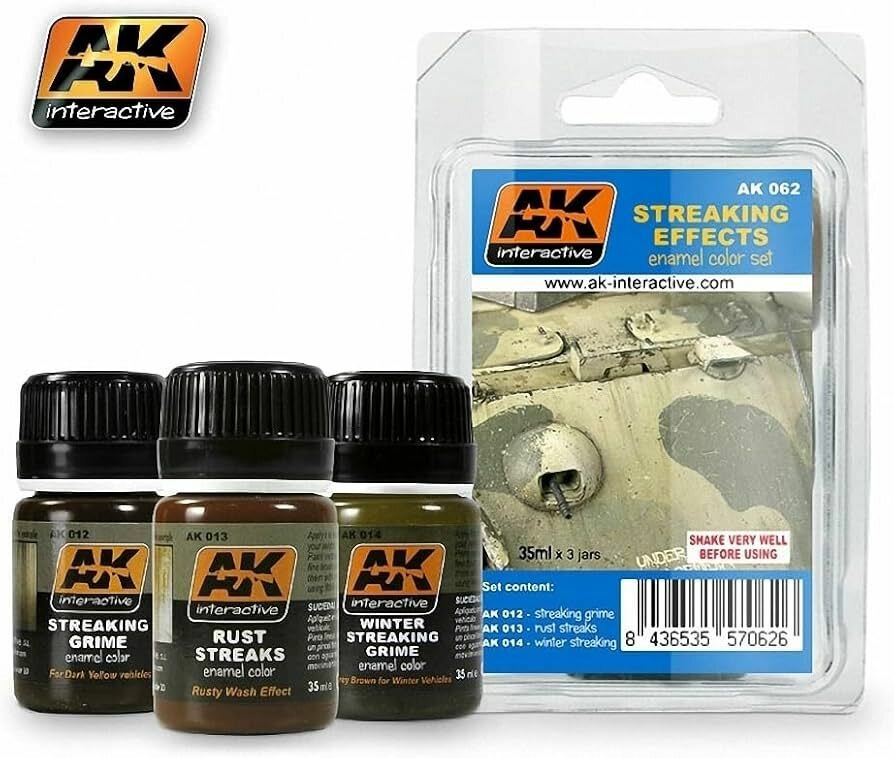Набор красок AK Interactive Streaking Effects Set — фото 1