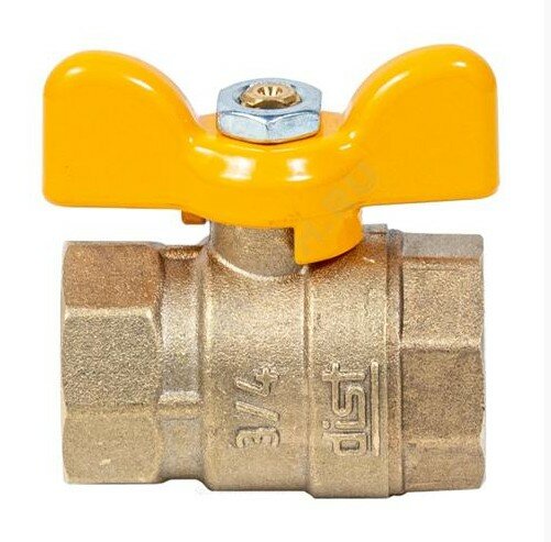 Кран шар. ГАЗ 1/2" г/г баб. DIST 811Б (10)