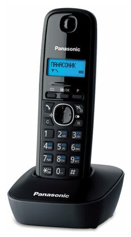 Радиотелефон PANASONIC KX-TG1611RUH, память 50 номеров, АОН, повтор, часы/будильник, серый