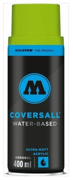 Аэрозольная акриловая краска для граффити и дизайна Molotow Coversall Water Based #118 / 358118 kiwi