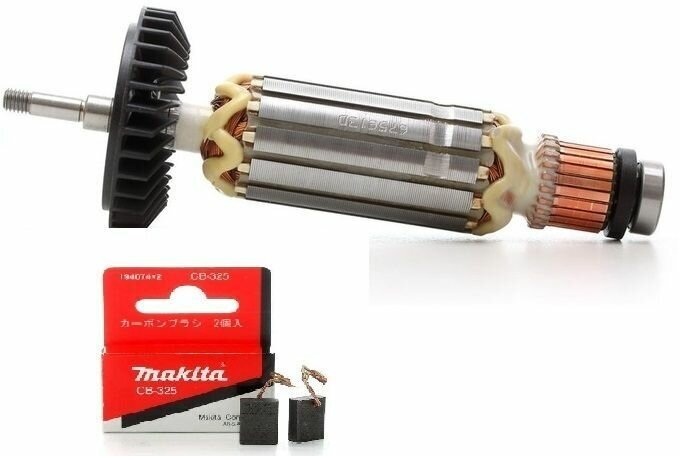 Ротор + щётки для болгарки Makitа (Макита) 9557HN, 9557NB, 9558HN, 9558NB 515613-9 194074-2