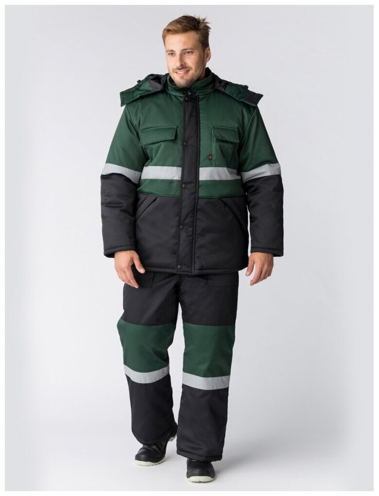 Зимний костюм факел Профи-Норд черный/зеленый, размер 68-70, рост 170-176 87472508.015