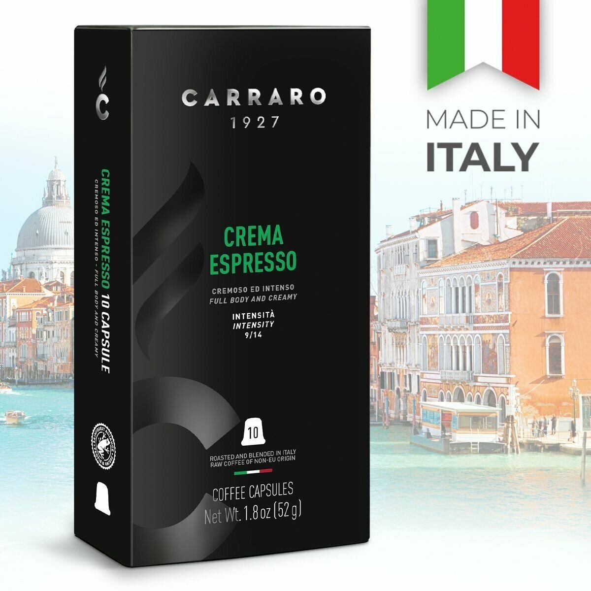 Carraro Crema Espresso кофе в капсулах для системы Nespresso, 10 капсул