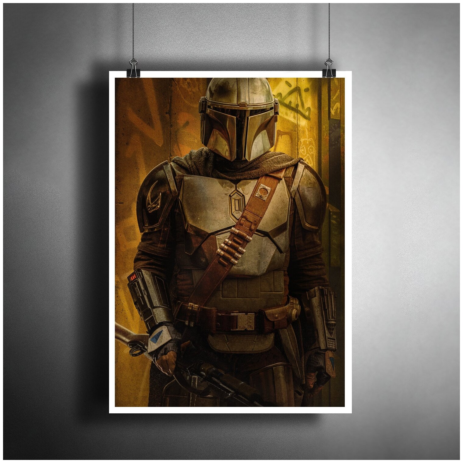 Постер плакат для интерьера "Сериал: Звёздные войны: Мандалорец. Star Wars: The Mandalorian"/ Декор дома, офиса, комнаты A3 (297 x 420 мм)