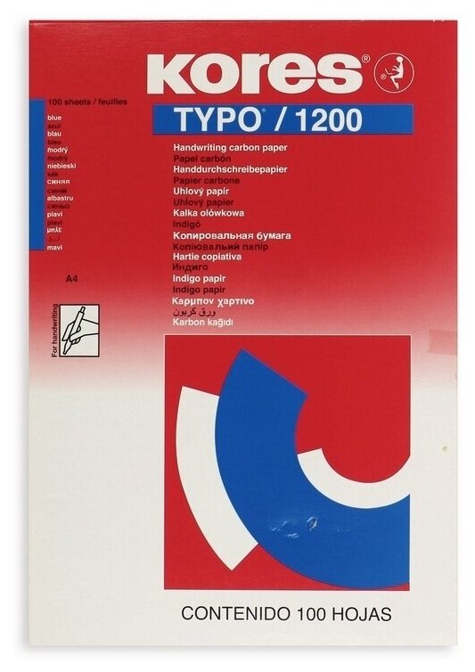 Бумага копировальная Kores синяя, пачка 100 листов