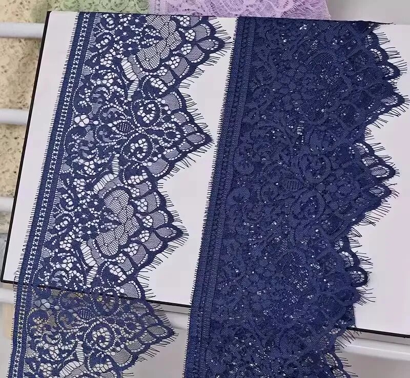Кружевное полотно WM -синего цвета navy blue
