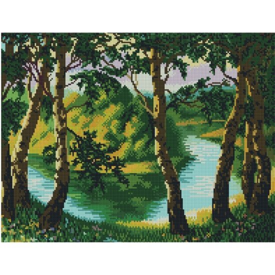 Алмазная мозаика Три Совы Летний пейзаж, 40х50 см