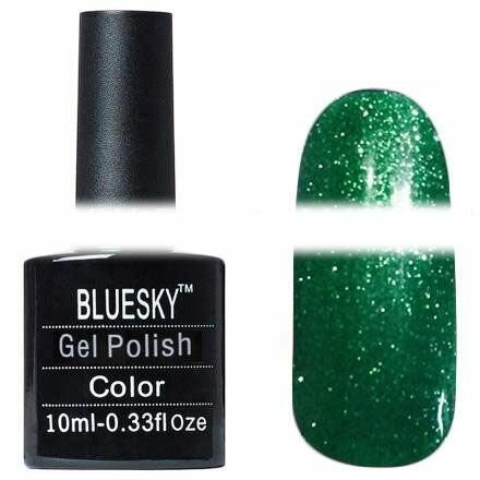 Bluesky Golografic Гель лак G21 зеленый с блестками