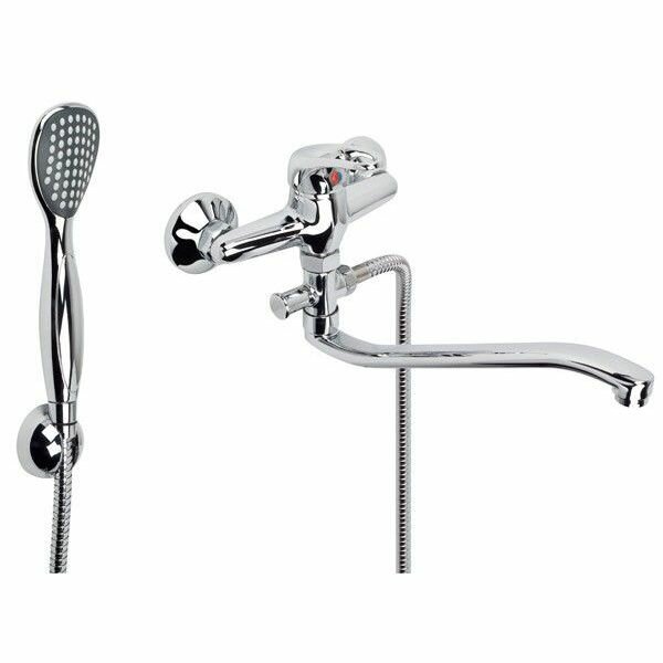 ARGO Смеситель для ванны и умывальника YOUNG, d-35, штоковый, S-обр. излив 295 мм,