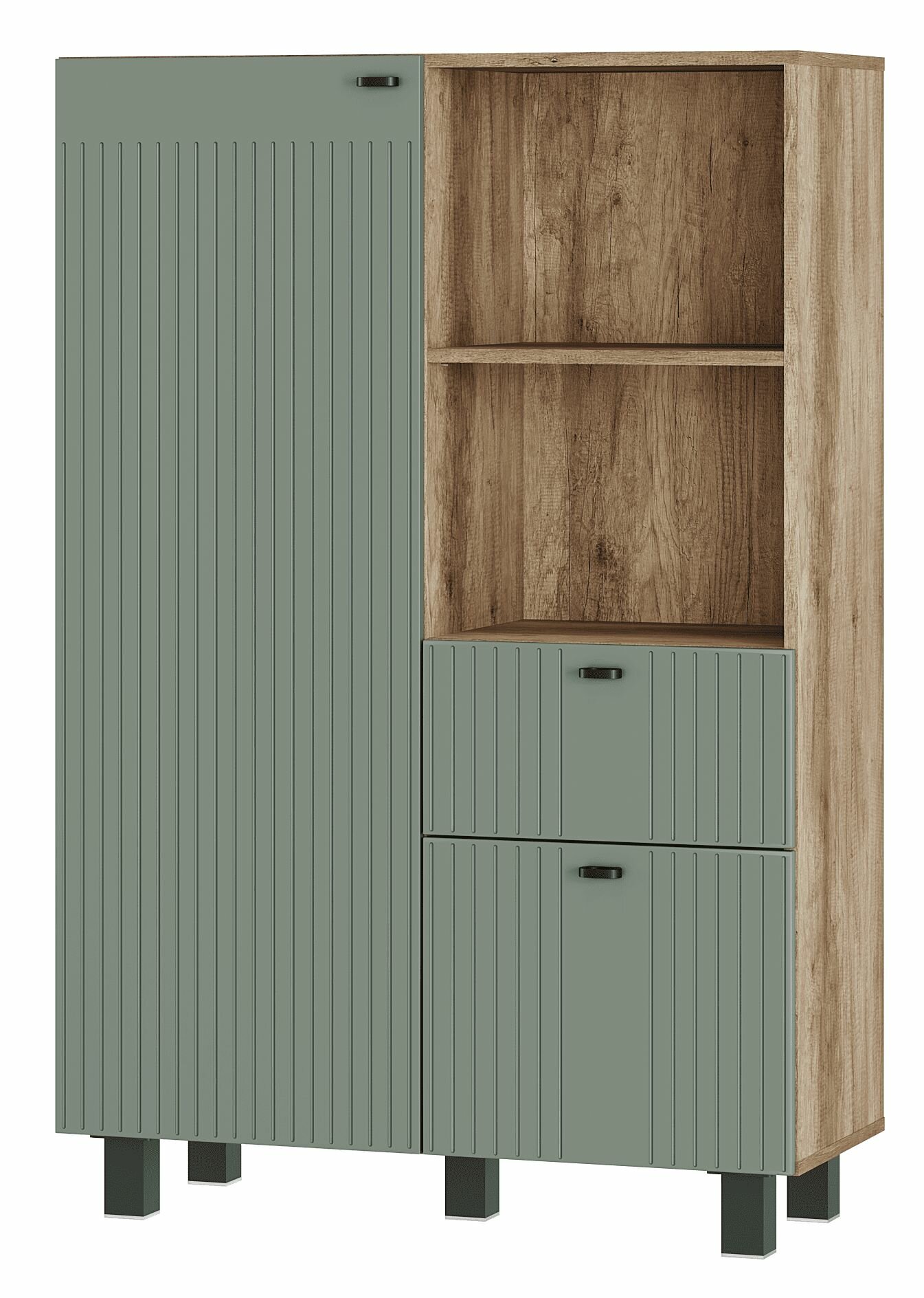 Шкаф Мебелони "Олива", ЛДСП/МДФ, цвет дуб каньон, 90 см x 37 см x 136 см