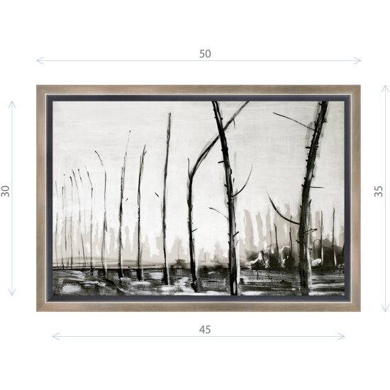 Картина Декор Депо Константина Малютина Сухостой Матовый холст в раме 35х50 см