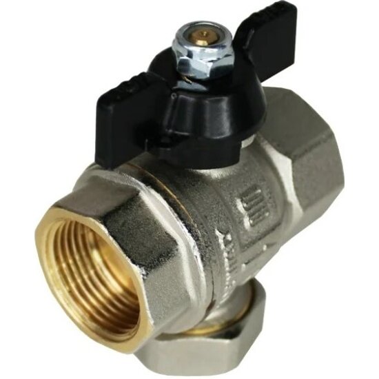 Кран шаровой Elsen , 1", ВВ, ручка бабочка, с фильтром механической очистки