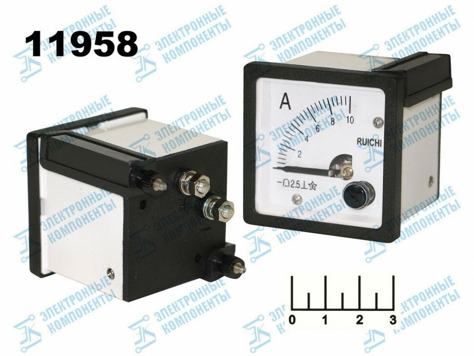 Измерительная головка амперметр 10A 48*48мм DC