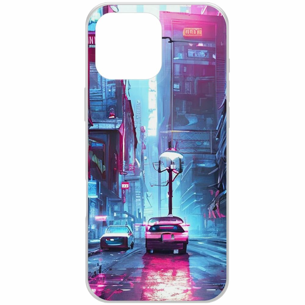 Чехол-накладка Krutoff Clear Case Киберпанк Улица для iPhone 16 Pro Max