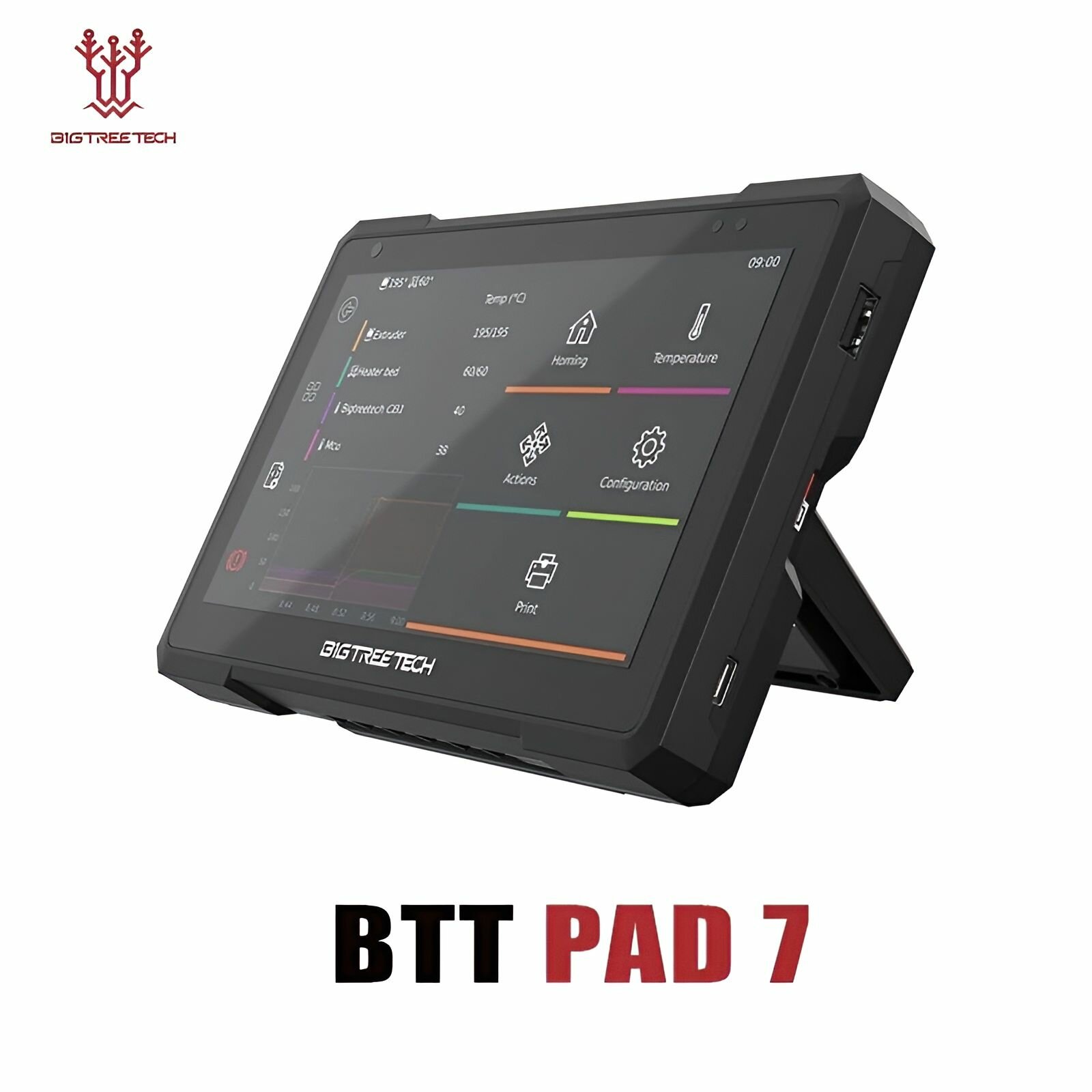 BigTreeTech PAD 7 - Панель управления 3D принтером на базе Klipper с модулем CB1. Сенсорный экран для 3D-принтера BIGTREETECH BTT Klipper Pad 7.