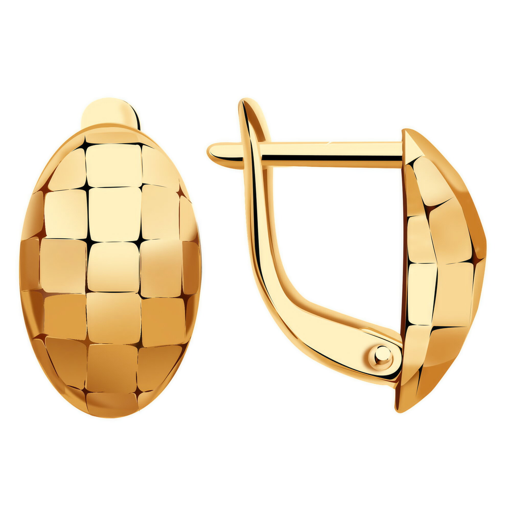 Серьги Diamant online, красное золото, 585 проба