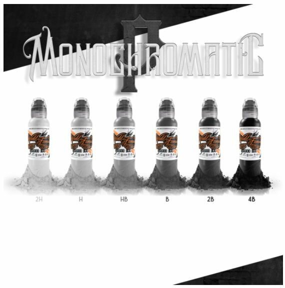 Набор тату красок World Famous Poch's Monochromatic Set (6 шт по 30 мл)