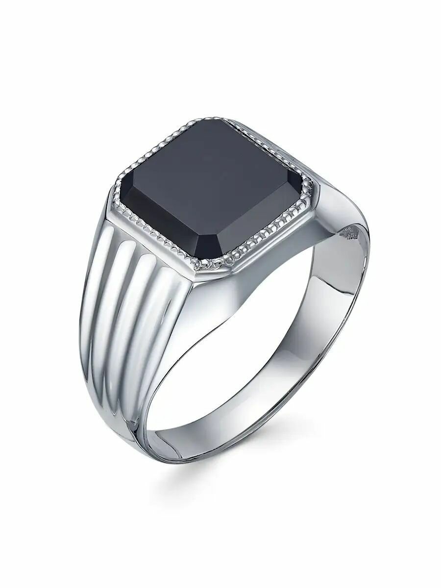 Печатка, серебро, 925 проба, родирование, фианит