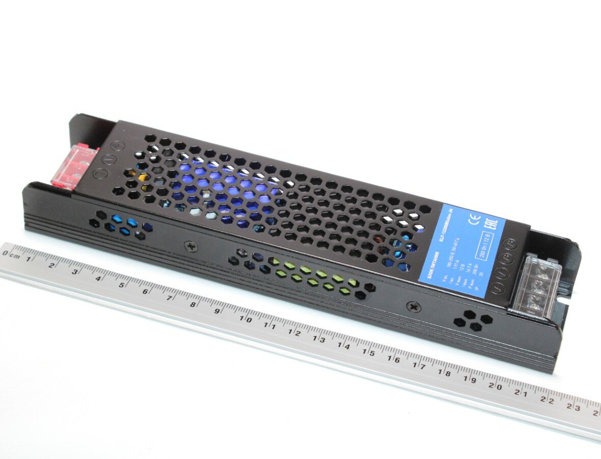 12V, 200W, 16.6A, 198-242VAC ELF-12200BEslim, Модуль питания сетевой (блок питания с винтами), ELF