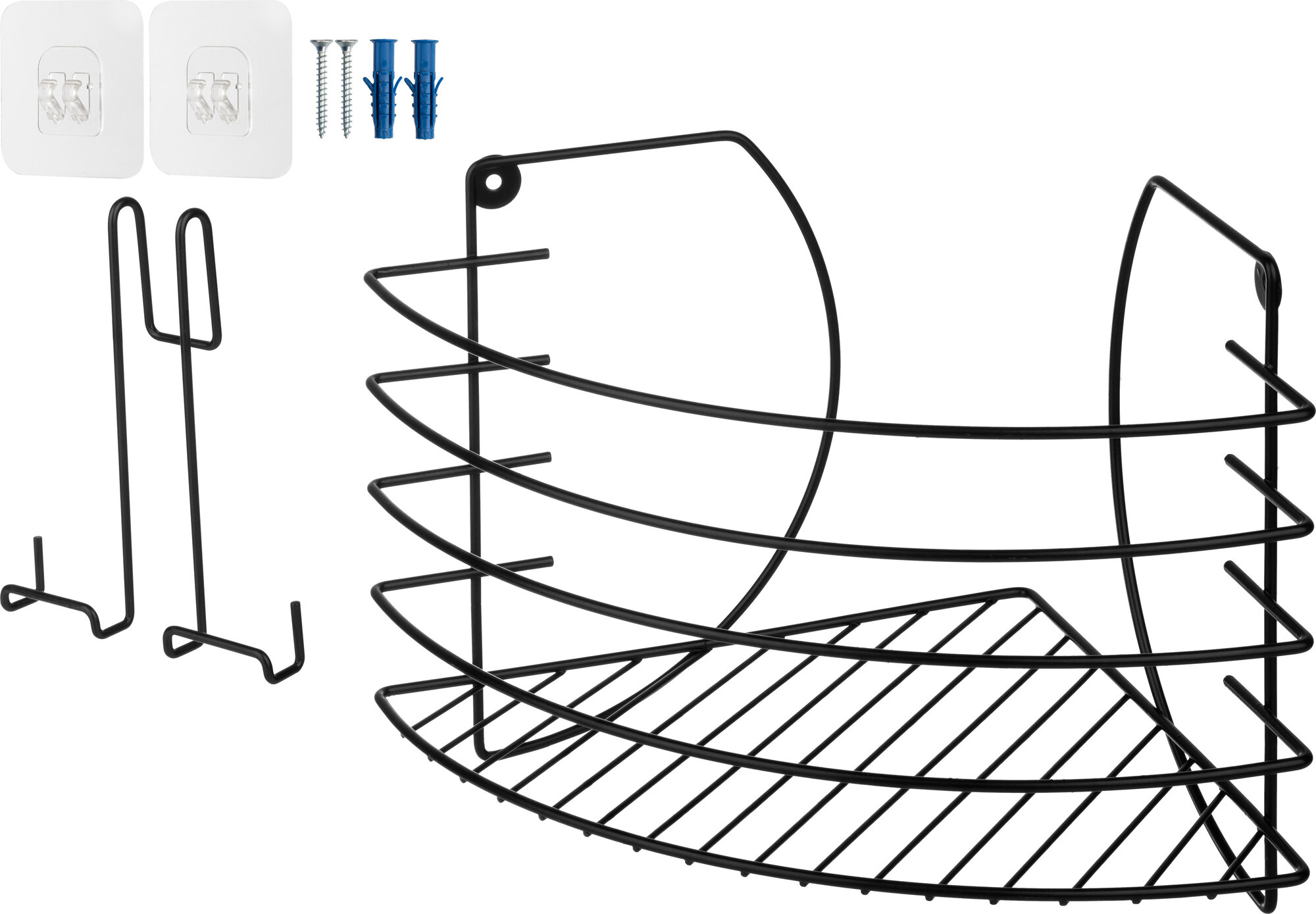 Полка угловая с держателем для телефона Scaffali 23*23*22 см (полимерное покрытие)