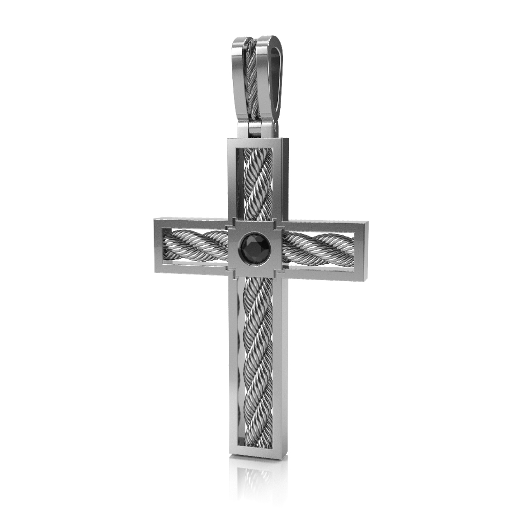 Подвеска, серебро, 925 проба, фианит
