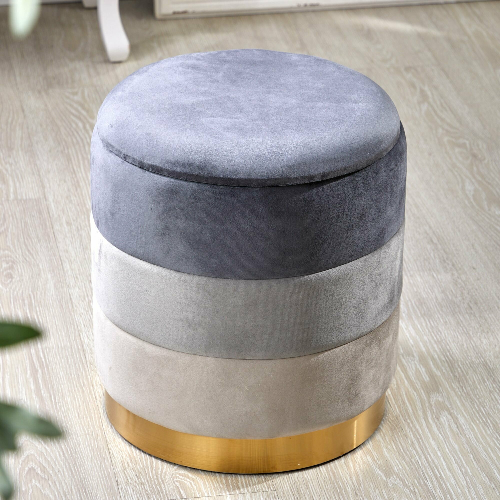 49-333B Пуф с крышкой 40х40х44см, МДФ, ткань, поролон, металл, Glasar