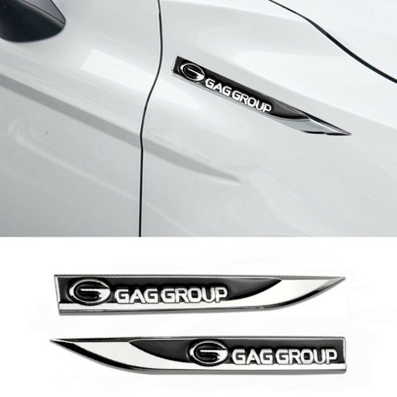 Наклейка GAC 3D, металлический 14,8 х 1,8 см, 2 шт