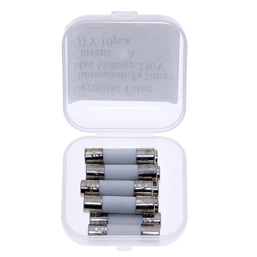 Керамические предохранители Onekit 240 шт, 0.1А-30А 10A x 10pcs