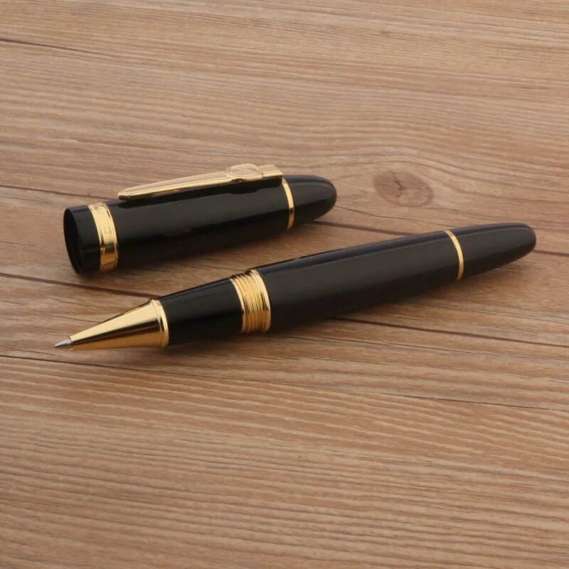 Шариковая ручка Jinhao 159 золотистая фиолетовая black