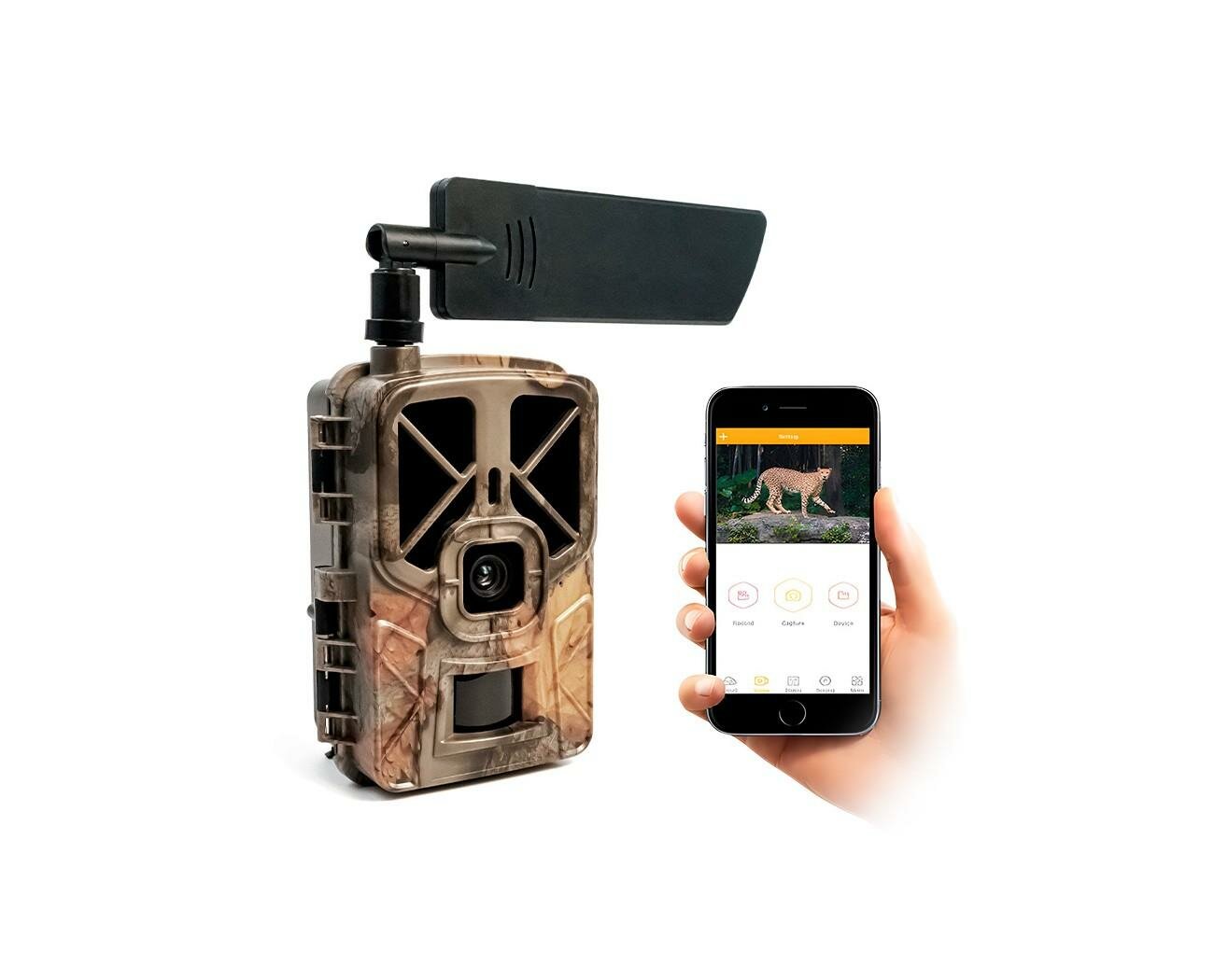 Фотоловушка 4G-2К для охоты Филин HC-935 (LTE-Pro-2K) (с голограммой) (видео 2K, онлайн просмотр, облако, мобильное приложение)