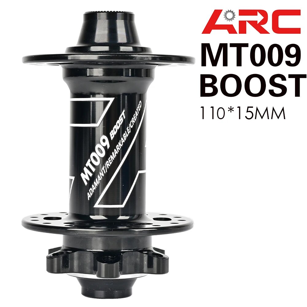 ARC MT009 BOOST Втулки для MTB, черные, 32 отверстия, 6 лап, Boost Front 110x15MM 32H