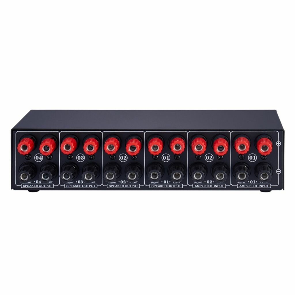 (1шт) усилитель мощности 2 в 4 выхода и аудиопереключатель распределитель динамиков