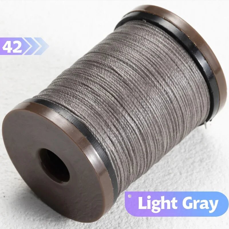 Вощёная нить для кожи, 0.5 мм, 90 м, Серый (42- Light Gray)