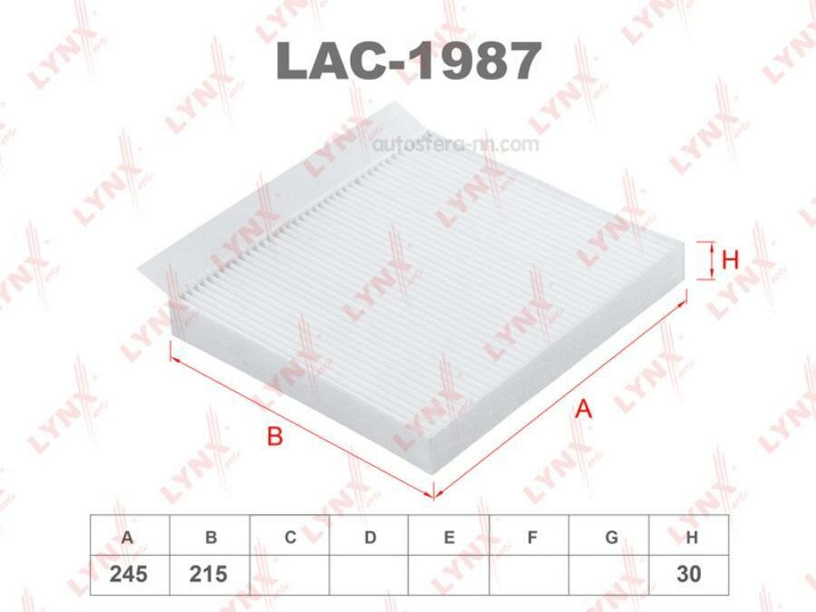 LYNXAUTO LAC1987 Фильтр салонный