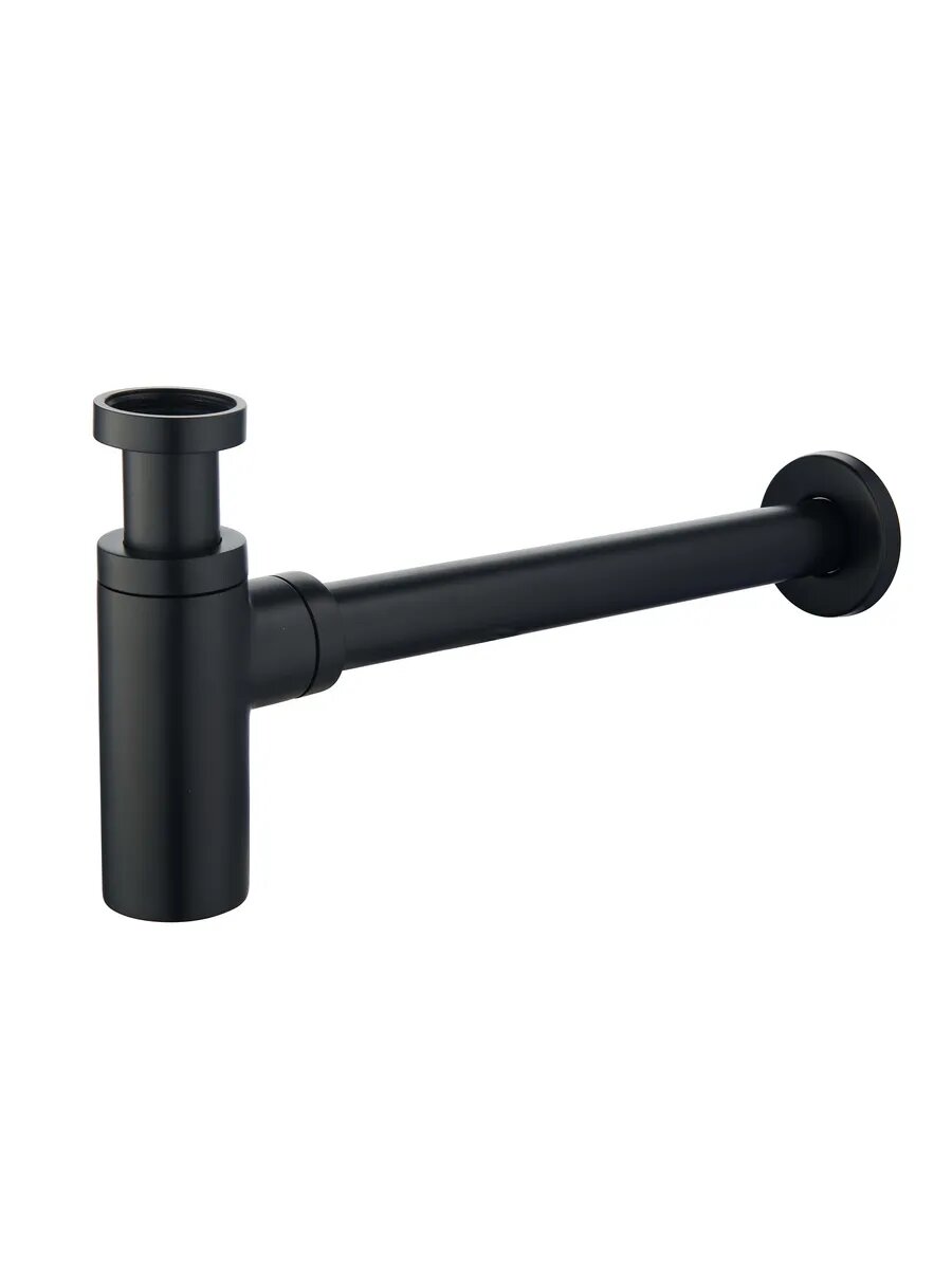 Сифон Raglo R600.20.06 для раковины, латунь, встраиваемый, черный
