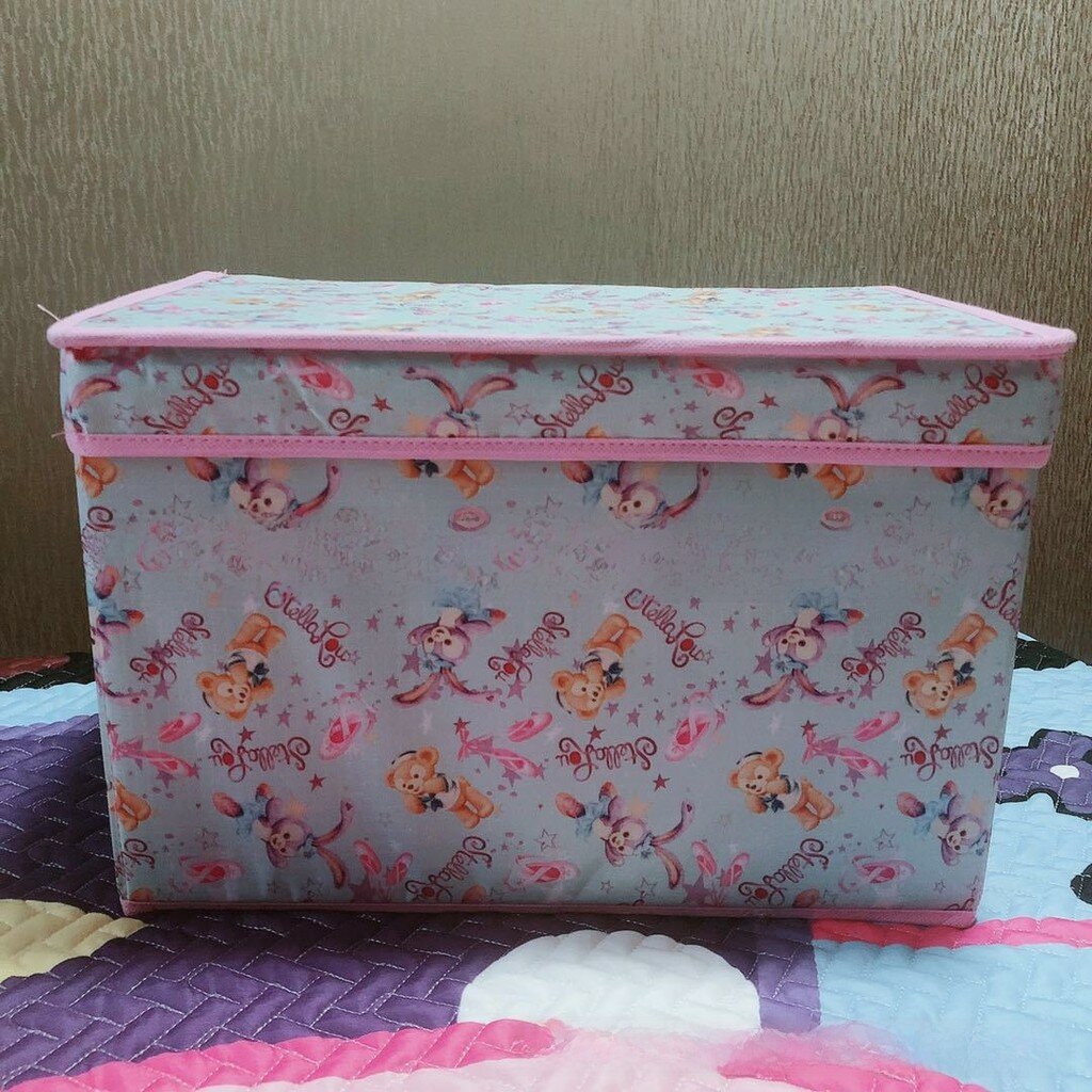 Storage box big size foldable with kuromi print design pattern waterresistant fabric for household use