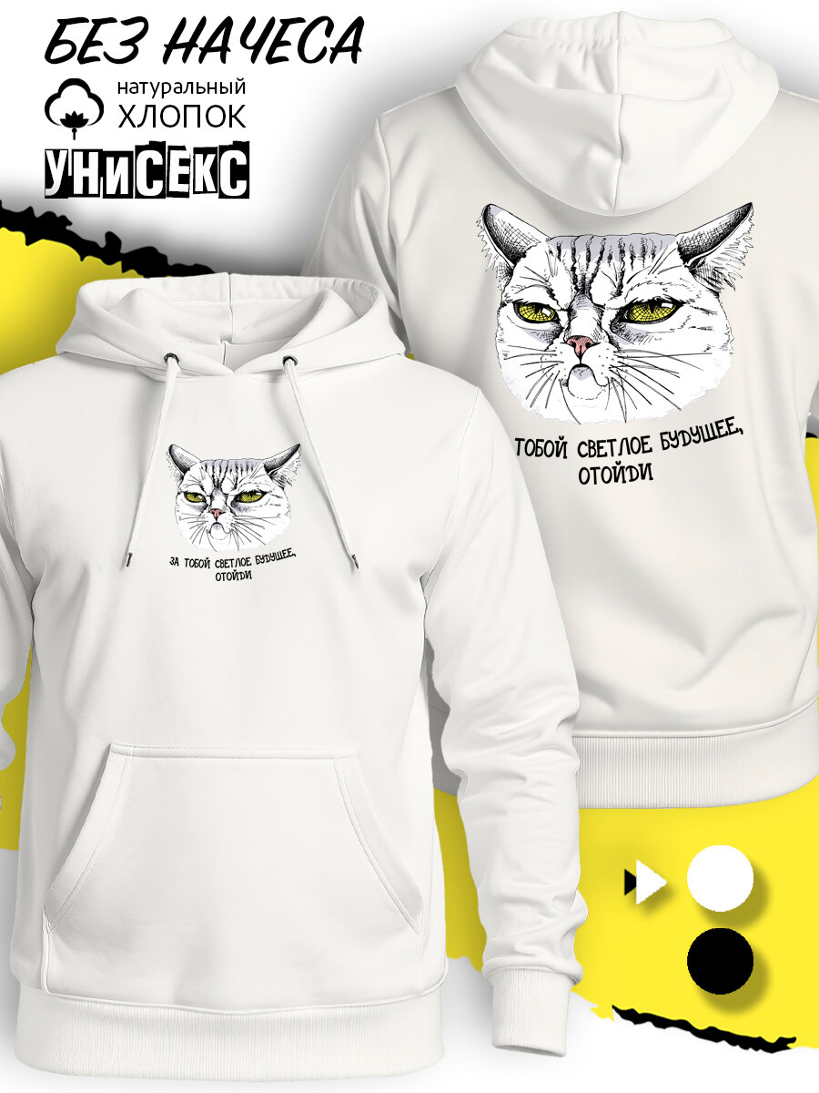 Худи Толстовка свитшот мем котик отойди