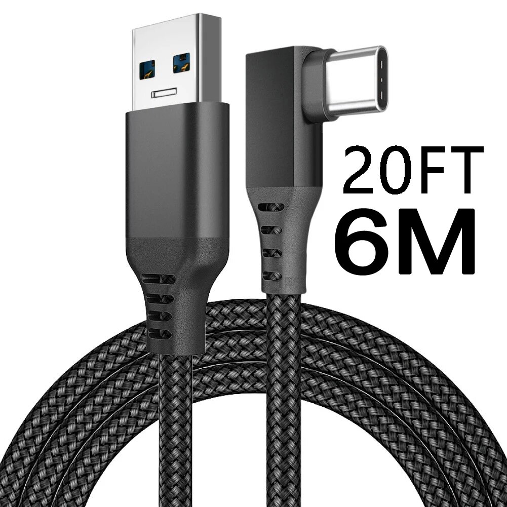 AyeBeau кабель USB A - Type C 5 м для Oculus Quest 2 Black 6M1
