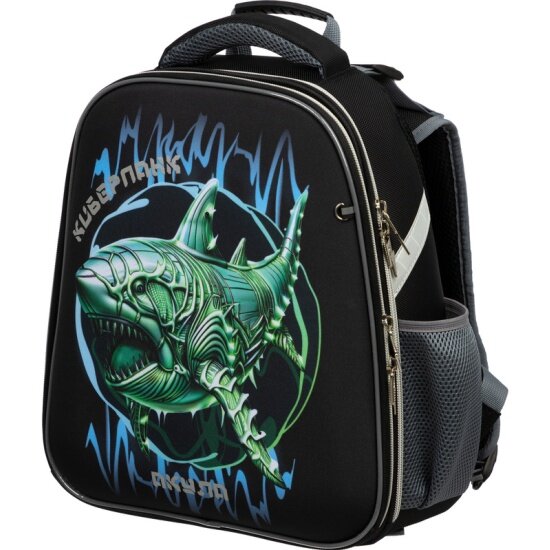 Ранец Комус Класс Basic Киберпанк Акула, 2 отд, эргоном. спинка