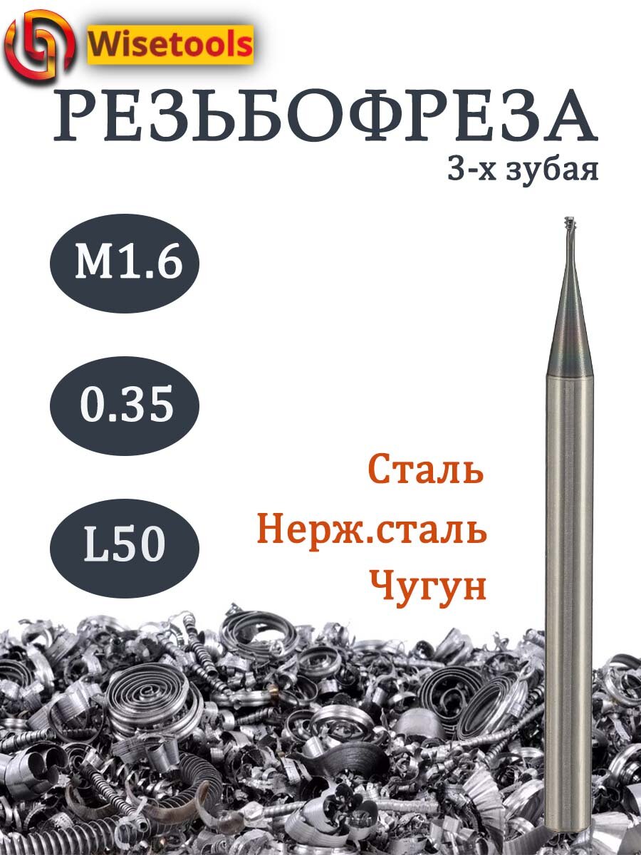 Резьбофреза M1.6*0.35