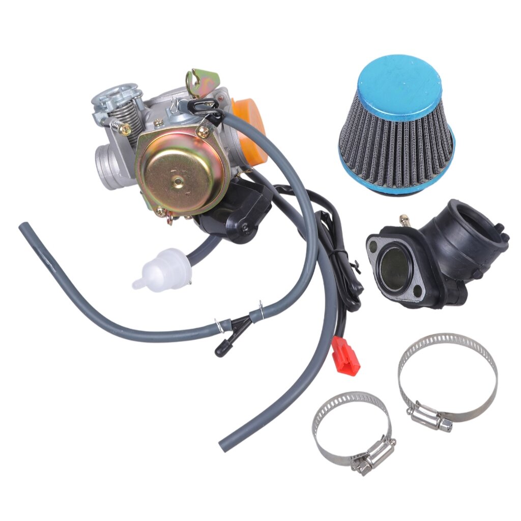 150cc Карбюратор для GY6 4-Тактный Двигатель Электрический Дроссель Мотоцикл Скутер 152QMJ 157QMI с Воздушным Фильтром Впускной Коллектор