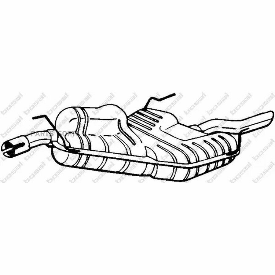 Глушитель SAAB 9-5 2.0/2.3T -00 от официального дистрибьютора, BOSAL, артикул 215219