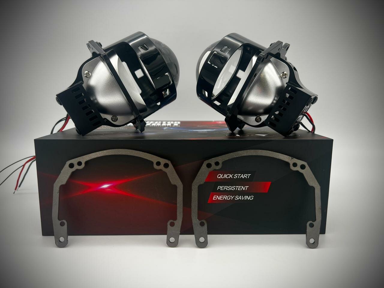 Би лед линзы для Mercedes C W203 2000-2008 / Светодиодные линзы на Мерседес 203 - Bi Led