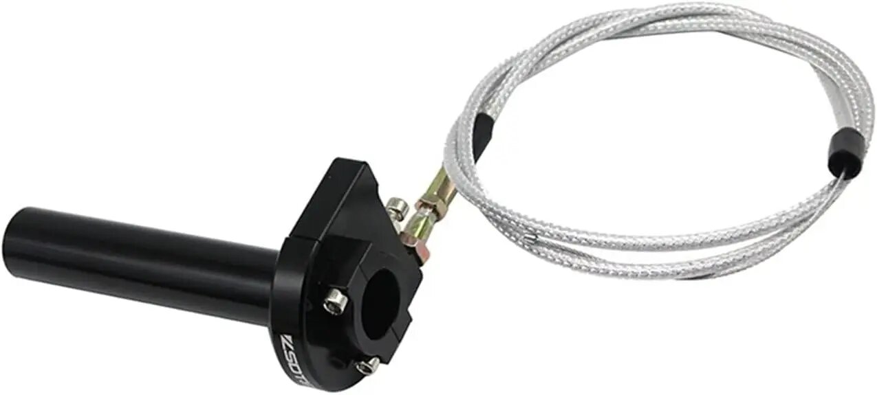 7/8 "алюминиевая ручка дроссельной заслонки, поворотная газовая дроссельная заслонка быстрого действия с кабелем для грязевого питбайка 50cc 110cc 125cc Черный, black