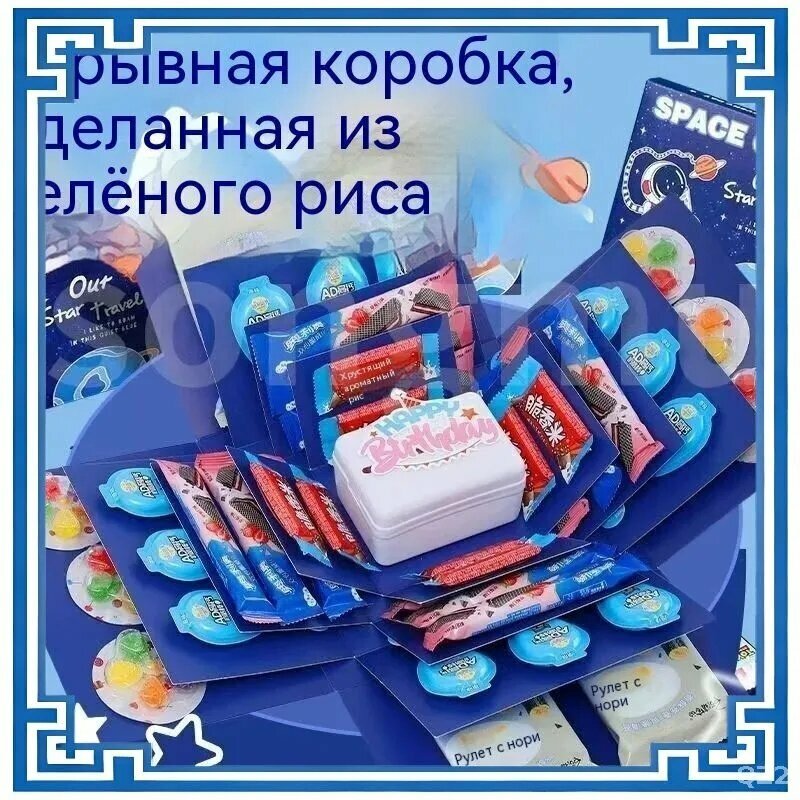 Подарочная коробка распадающаяся 5 in коробка раскладушка для сюрпризов и сладостей Юбилеи, различные праздники