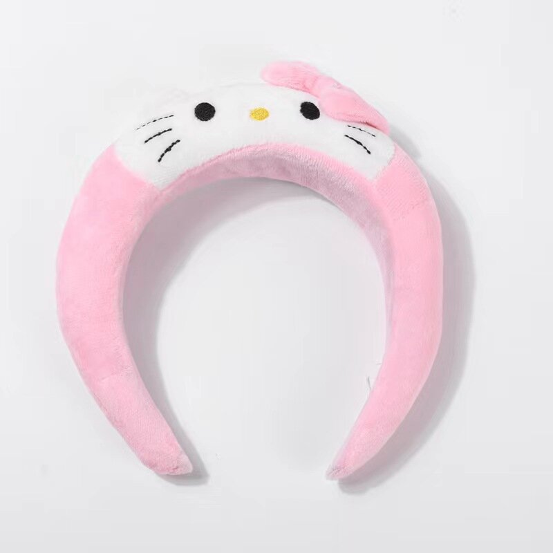 Плюшевая повязка для волос Hello Kitty Cinnamoroll MINISO Розовый, 3