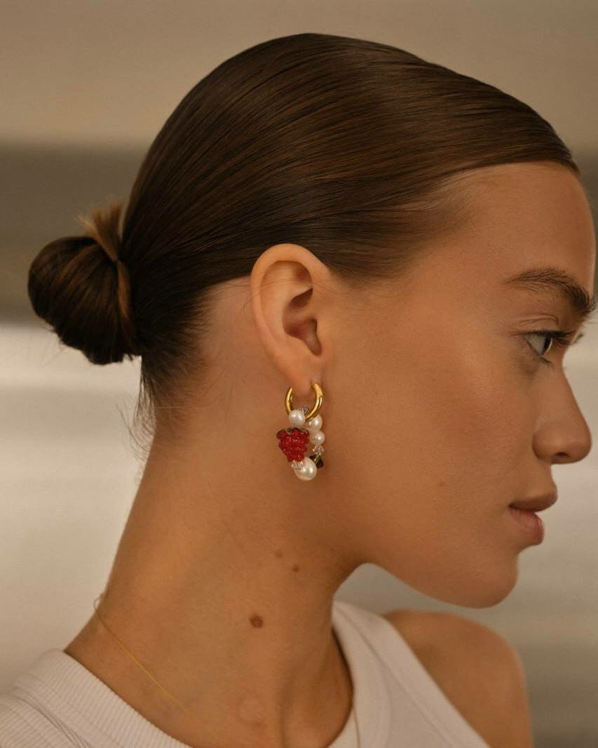 Серьги Leo Lee, кристаллы Swarovski, жемчуг пресноводный, белый — фото 1