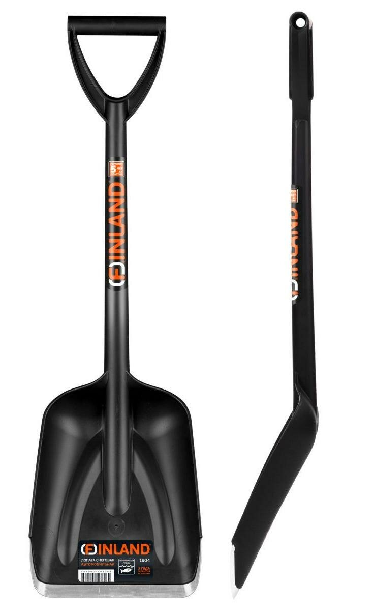 Лопата автомобильная FINLAND, надёжная, рабочая кромка из нержавеющей стали. Артикул 1904