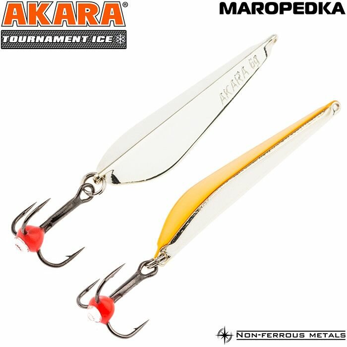 Блесна Akara Tournament Ice Maropedka 100 18гр. Sil/Go
